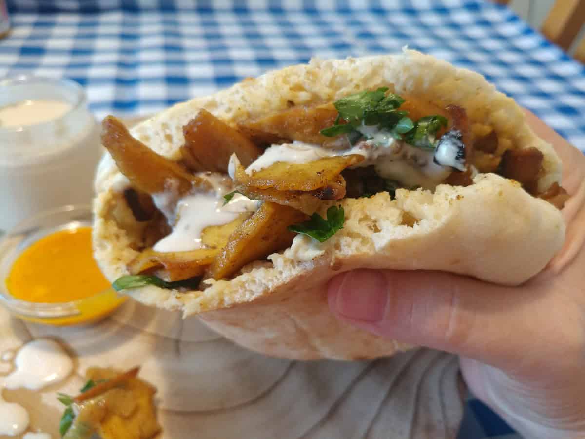Food and Story All Recipes Israeli shawarma with Yuba, tofu and mushrooms