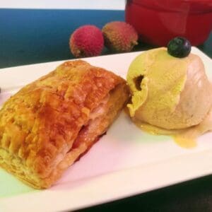 vegan apple and nectarine pie pockets