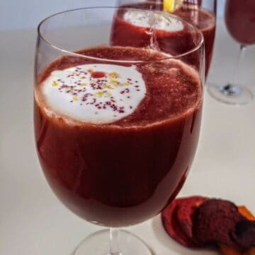 Spicy Beet & Coconut Milk Soup-Cocktail