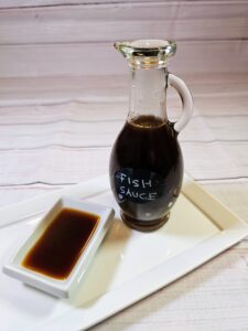 Vegan fish sauce rich and concentrated