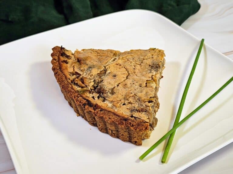 Mushroom Quiche With Chestnut And Almond Crust Vegan GF
