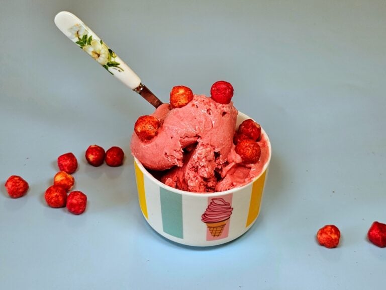 Red Strawberry Ice Cream