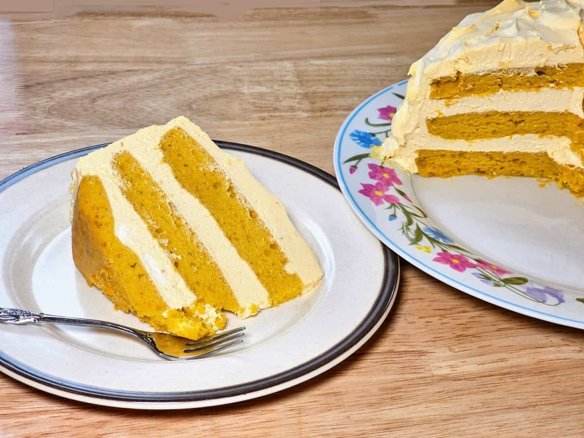 Vegan Mango Mousse Layer Cake
